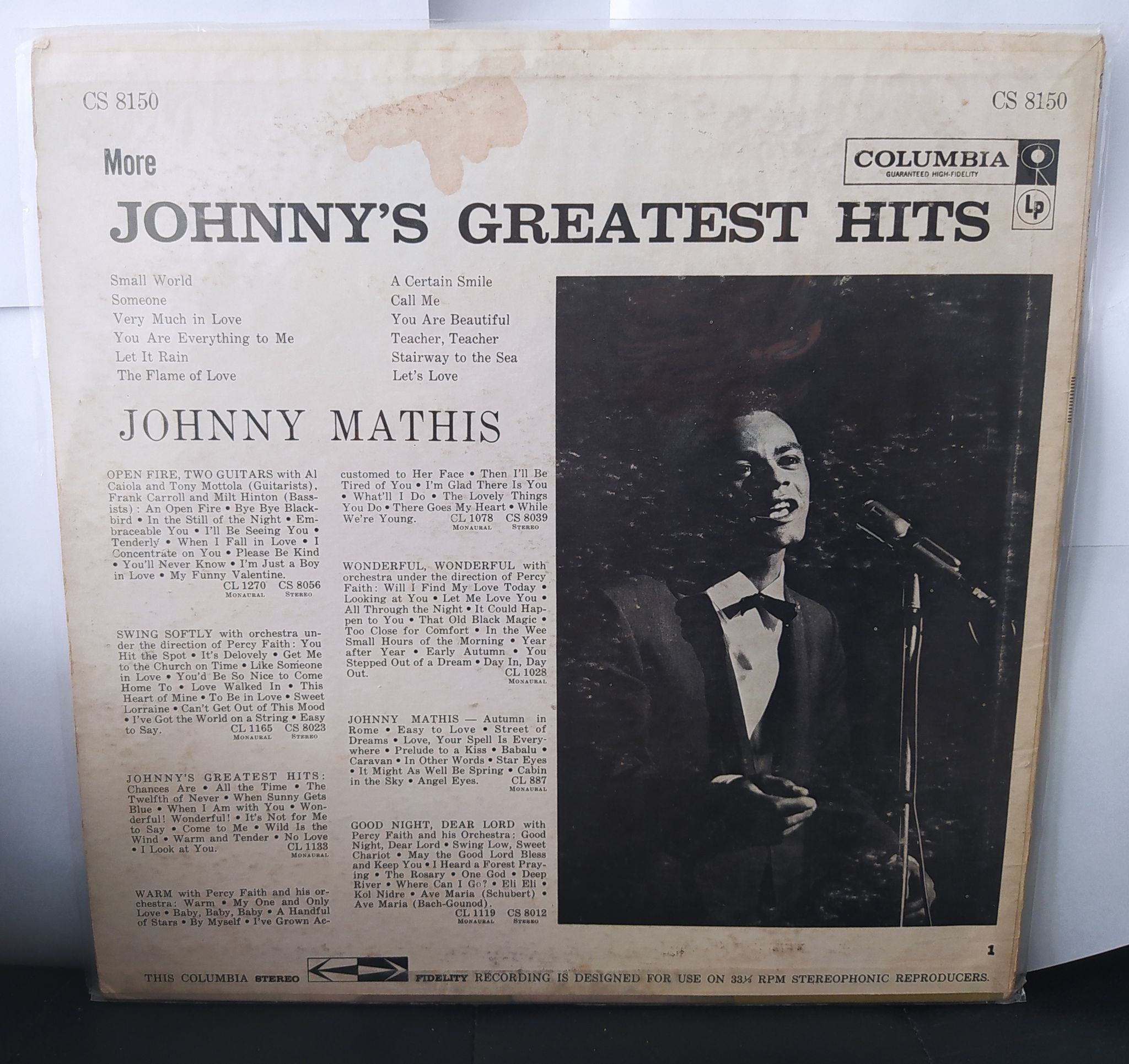 Johnny Mathis - More Johnny'S Greatest Hits - La Disquería de Barrio